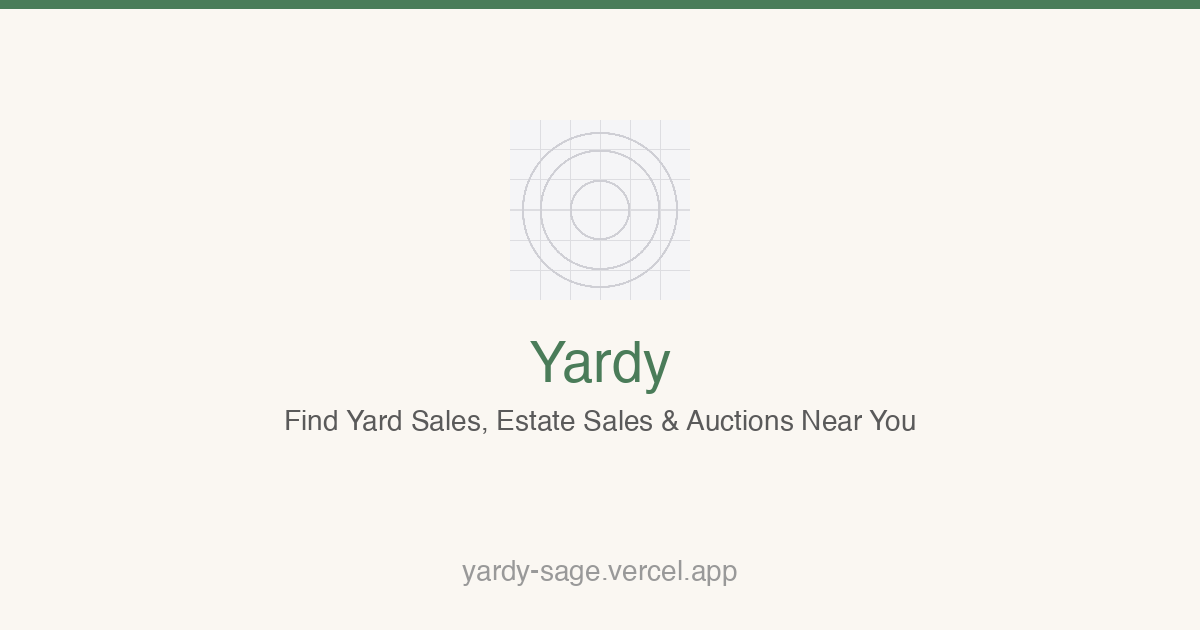 Yard Sale Pricing Guide — Yardy